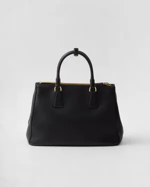 Prada Galleria Large Leather Bag With Floral Appliqués