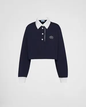 Archive Prada polo shirt ポロシャツ 19aw navy Prada Jersey Polo Shirt - Navy | Editorialist