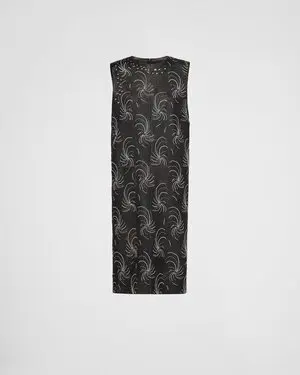 Prada Leather Embellished Dress