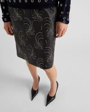 Prada Leather Embellished Dress