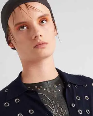 Prada Leather Embellished Dress