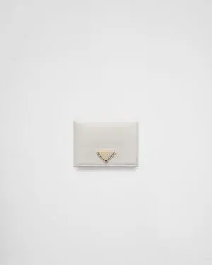 Prada Small Saffiano Leather Wallet White