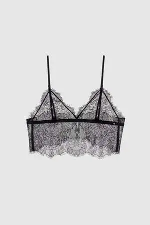 ANINE BING Lace Bralette - Black