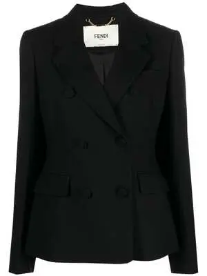 Fendi Double-breasted Draped Blazer