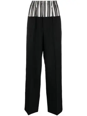 Fendi Panelled Striped Trousers