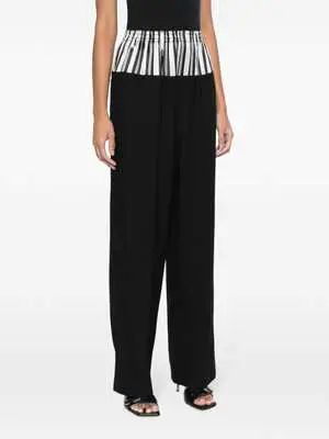 Fendi Panelled Striped Trousers