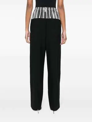Fendi Panelled Striped Trousers