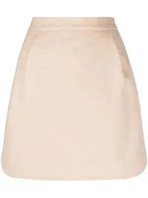 Max Mara Bobbio High-waisted A-line Skirt - Neutrals