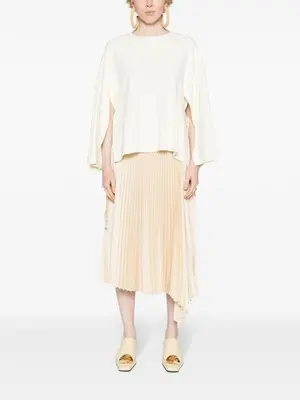 Erika Cavallini Wide Open-sleeves Blouse - White