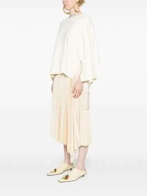 Erika Cavallini Wide Open-sleeves Blouse - White