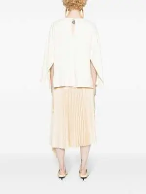 Erika Cavallini Wide Open-sleeves Blouse - White