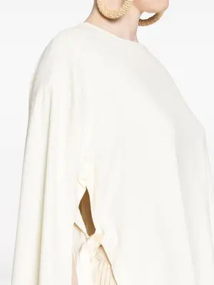 Erika Cavallini Wide Open-sleeves Blouse - White