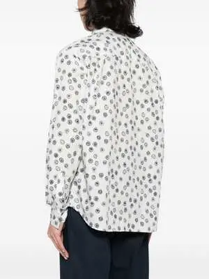 Maison Kitsuné Graphic-print Cotton Shirt