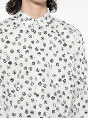 Maison Kitsuné Graphic-print Cotton Shirt