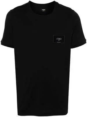 Fendi Logo-appliqué Cotton T-shirt
