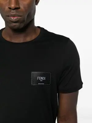 Fendi Logo-appliqué Cotton T-shirt