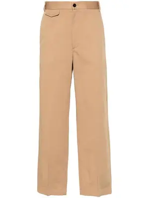 Gucci Web-detail Cotton Trousers