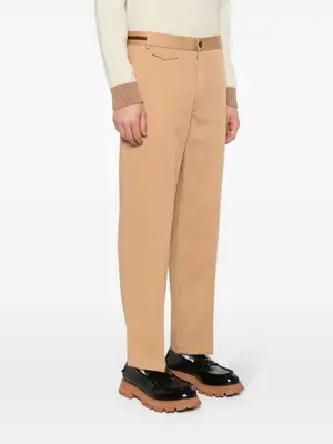 Gucci Web-detail Cotton Trousers