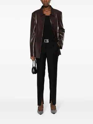 Gucci Side-slit Tapered Trousers - Black