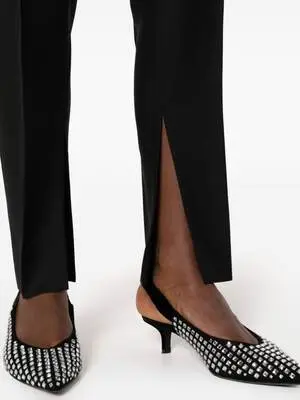 Gucci Side-slit Tapered Trousers - Black