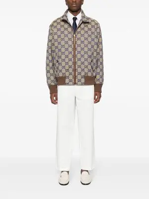 Gucci Web-detail Cotton Trousers