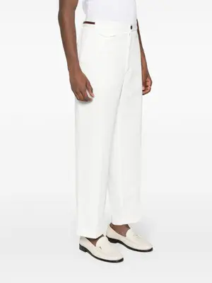 Gucci Web-detail Cotton Trousers