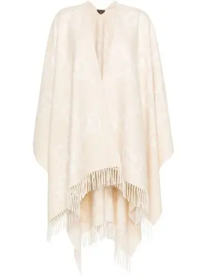Gucci Jumbo-gg Cashmere Cape - Neutrals