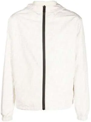 Fendi Ff-logo Print Hooded Jacket