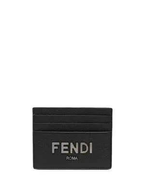 Fendi Embossed-logo Cardholder - Black