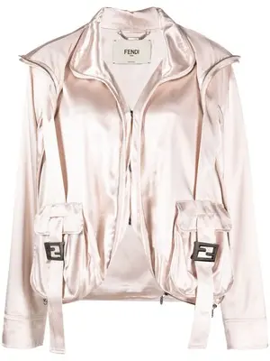 Fendi Ff Pocket-detail Jacket - Neutrals
