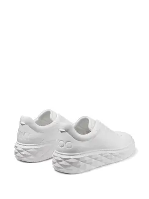 JIMMY CHOO Diamond Maxi Leather Sneakers - White