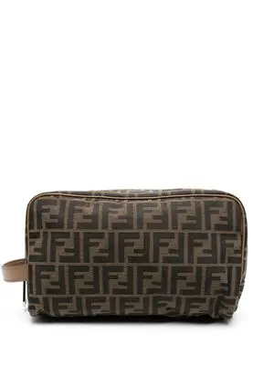 Fendi Ff-motif Wash Bag - Black