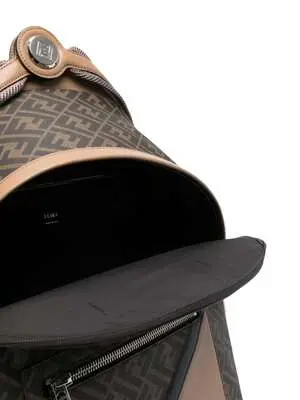 Fendi Ff-print Diagonal Backpack