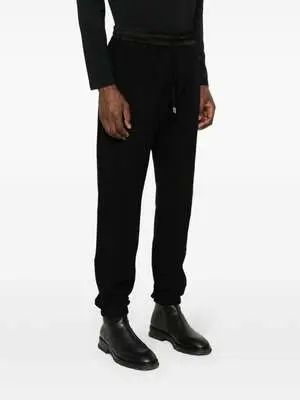 Saint Laurent Logo-embroidered Track Pants - Black
