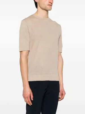 BALLANTYNE Short-sleeved Linen T-shirt