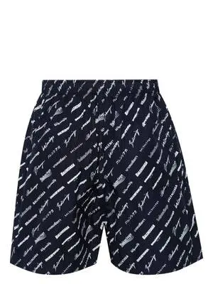 Balenciaga Logo-print Cotton Shorts