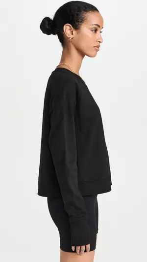 Sweaty Betty After Class Crop Sweatshirt - Black