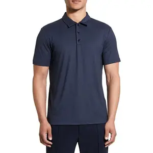 Theory Bron Anemone Modal Blend Jersey Polo - Eclipse Multi
