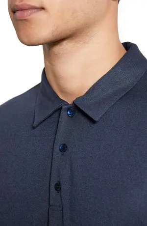 Theory Bron Anemone Modal Blend Jersey Polo - Eclipse Multi