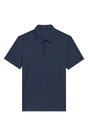 Theory Bron Anemone Modal Blend Jersey Polo - Eclipse Multi
