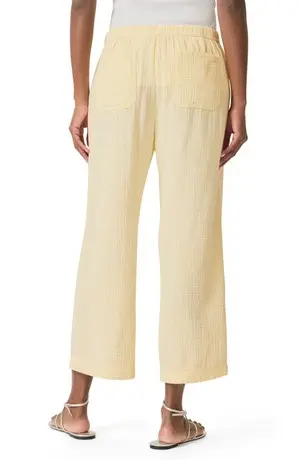 Splendid Adele Cotton Gauze Drawstring Pants - Limoncello