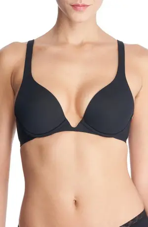 Natori Verge Underwire Convertible Plunge Contour Bra - Black