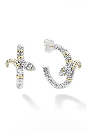 Lagos Rare Wonders Serpent Hoop Earrings - Silver