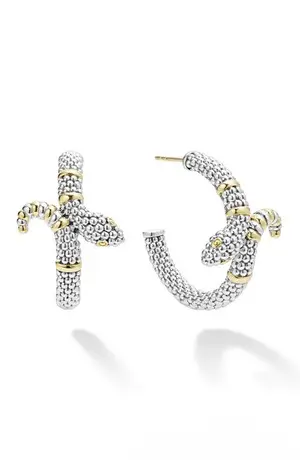 Lagos Rare Wonders Serpent Hoop Earrings - Silver