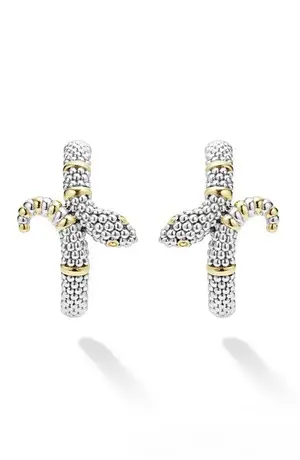 Lagos Rare Wonders Serpent Hoop Earrings - Silver