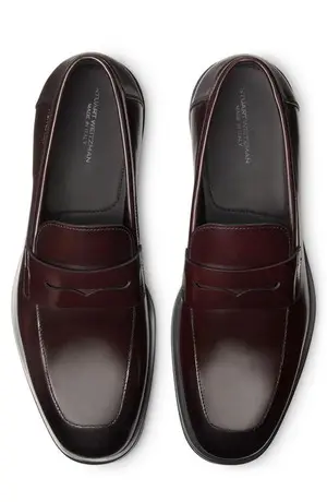 STUART WEITZMAN Club Penny Loafer - Burgundy