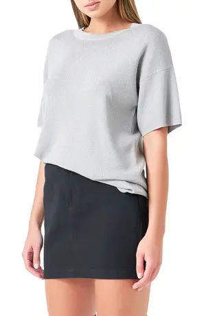 GREY LAB Metallic Knit Top