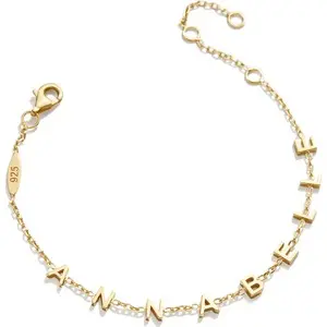 Baublebar Pisa Custom Letter Charm Bracelet - Gold