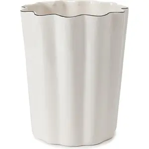 KASSATEX Le Marais Porcelain Wastebasket - White/black