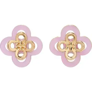 Tory Burch Kira Clover Stud Earrings - Tory Gold/light Pink